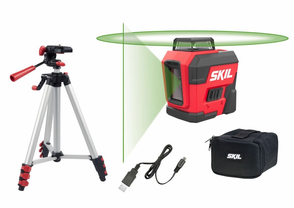 Krydslinjelaser 360 graders med GRØN laserlys | SKIL 1961